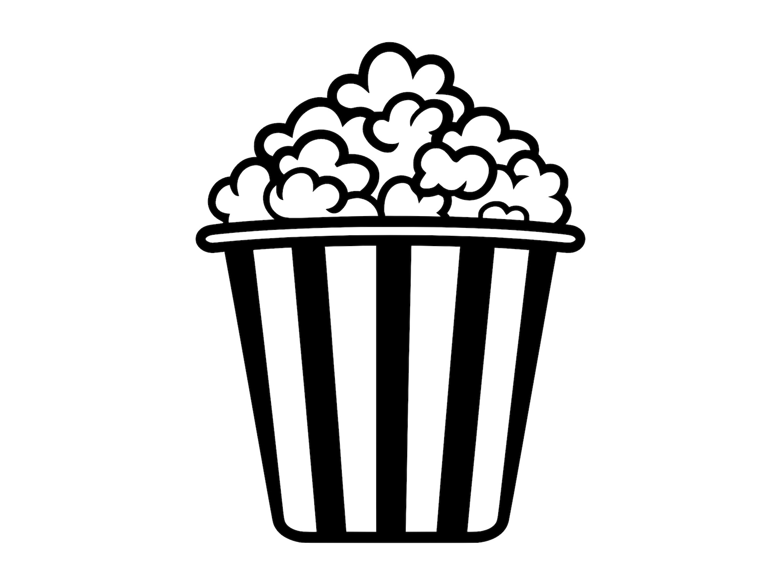 Popcorn SVG - Movie Theatre Snacks Popcorn Bucket Silhouette Clip Art ...