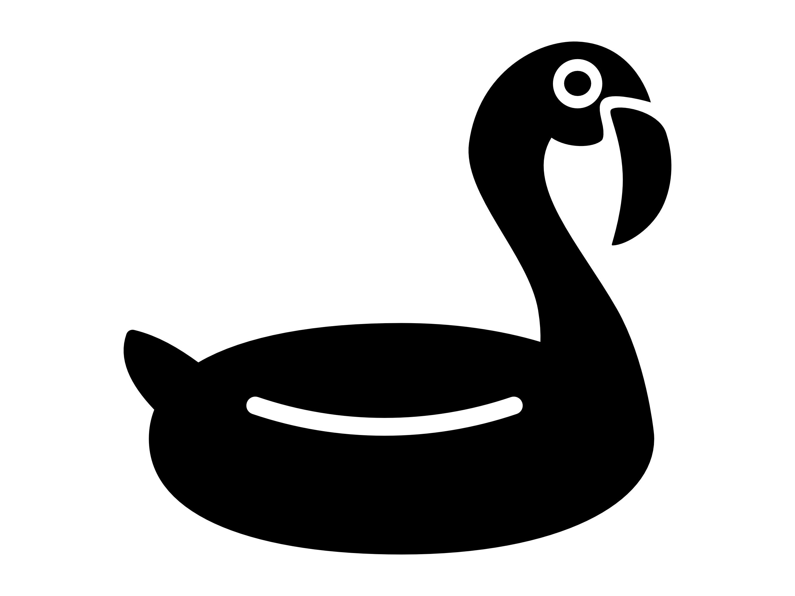 Flamingo Pool Float Summer Swimming Inflatable Toy - Instant Download ...