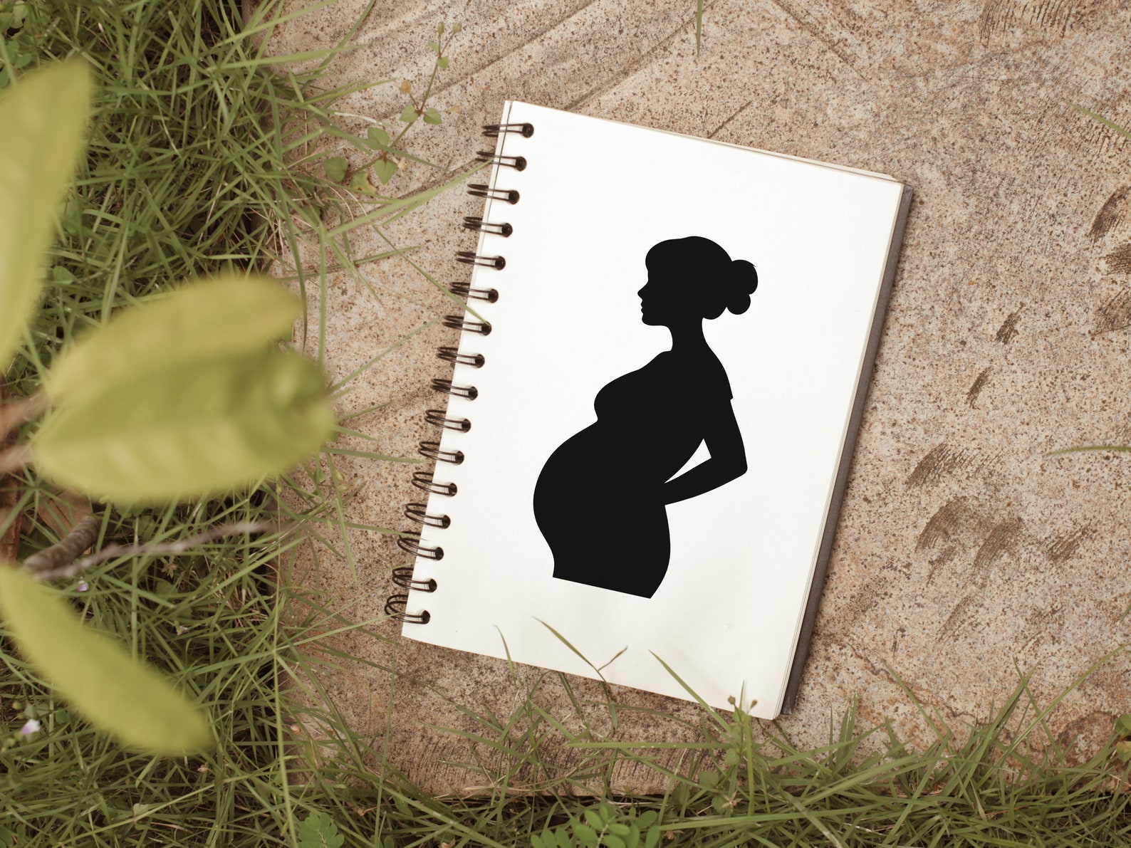 Pregnant Woman SVG - Expecting Mother Baby Shower Silhouette Clip Art ...