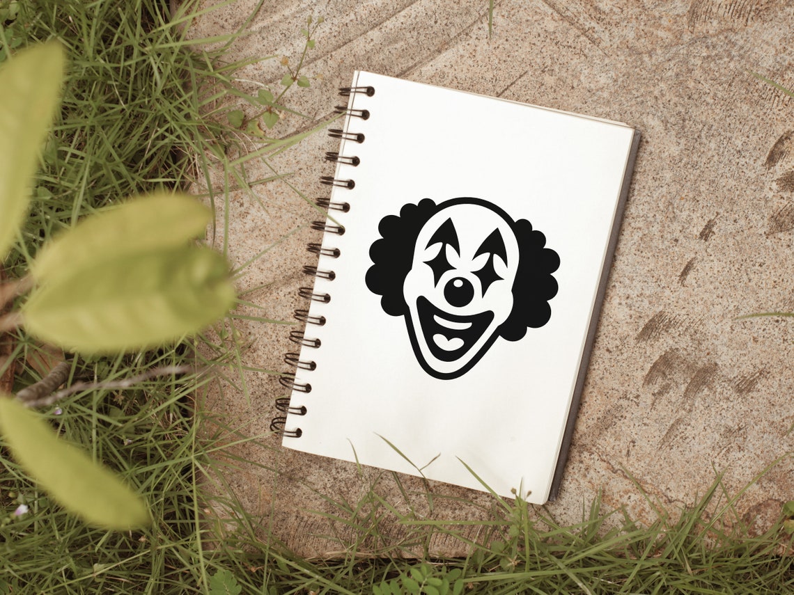 Laughing Clown SVG - Sideshow Clown Carnival Clown Head Printable Clip ...