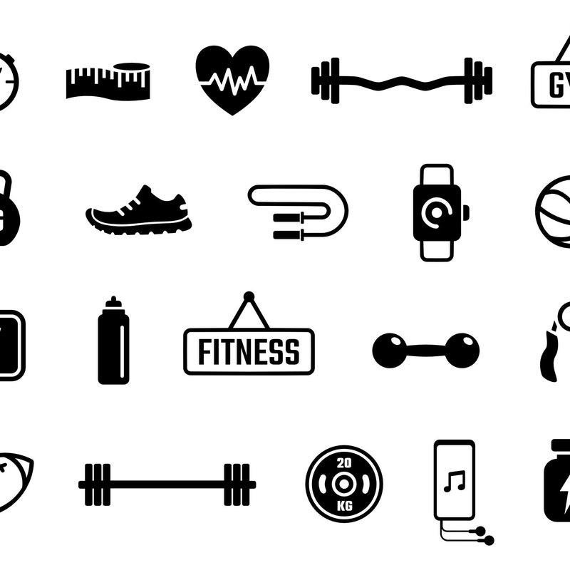 Gym Exercise Stencil - Etsy