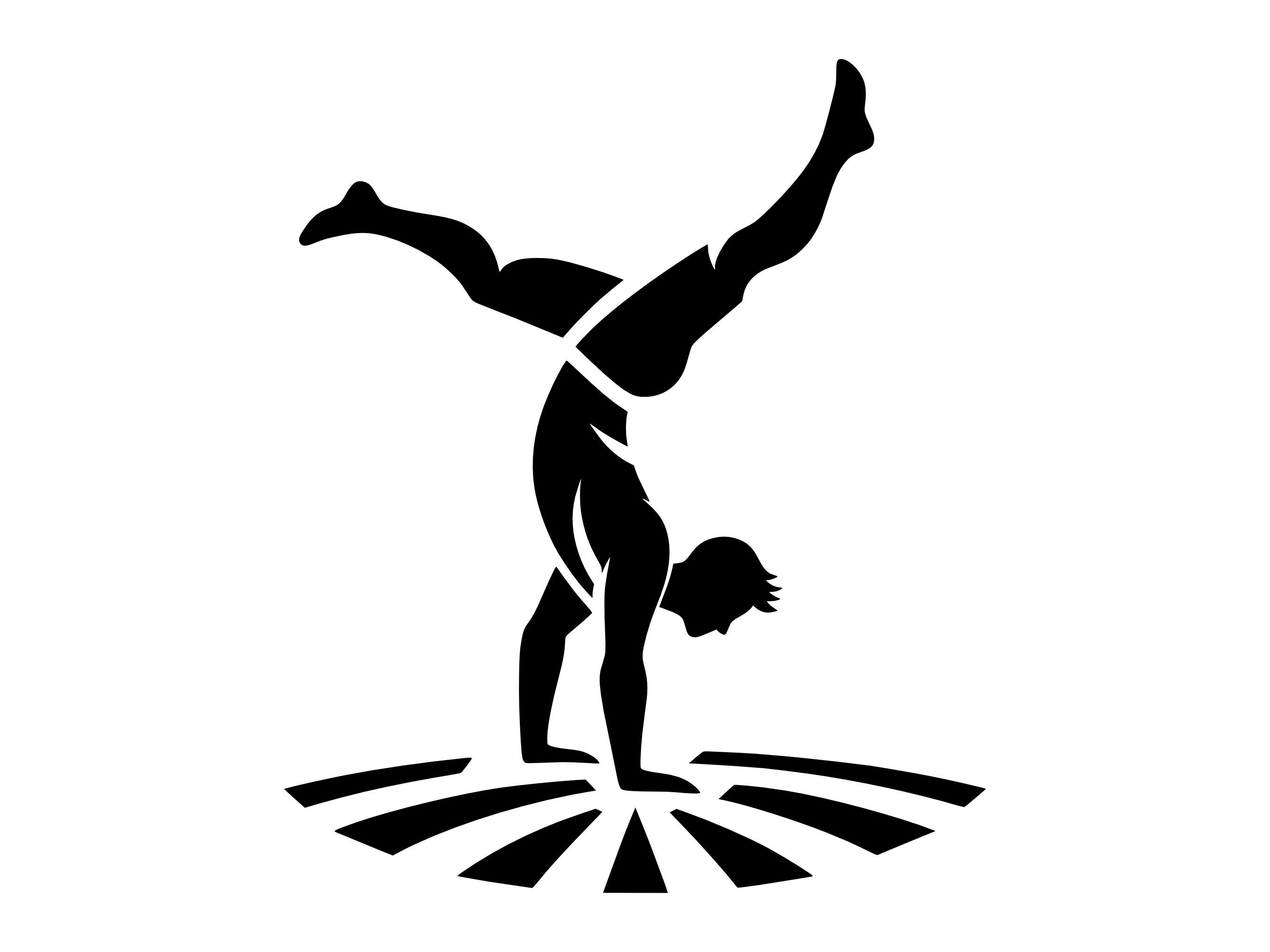 Gymnastik Silhouette Handstand
