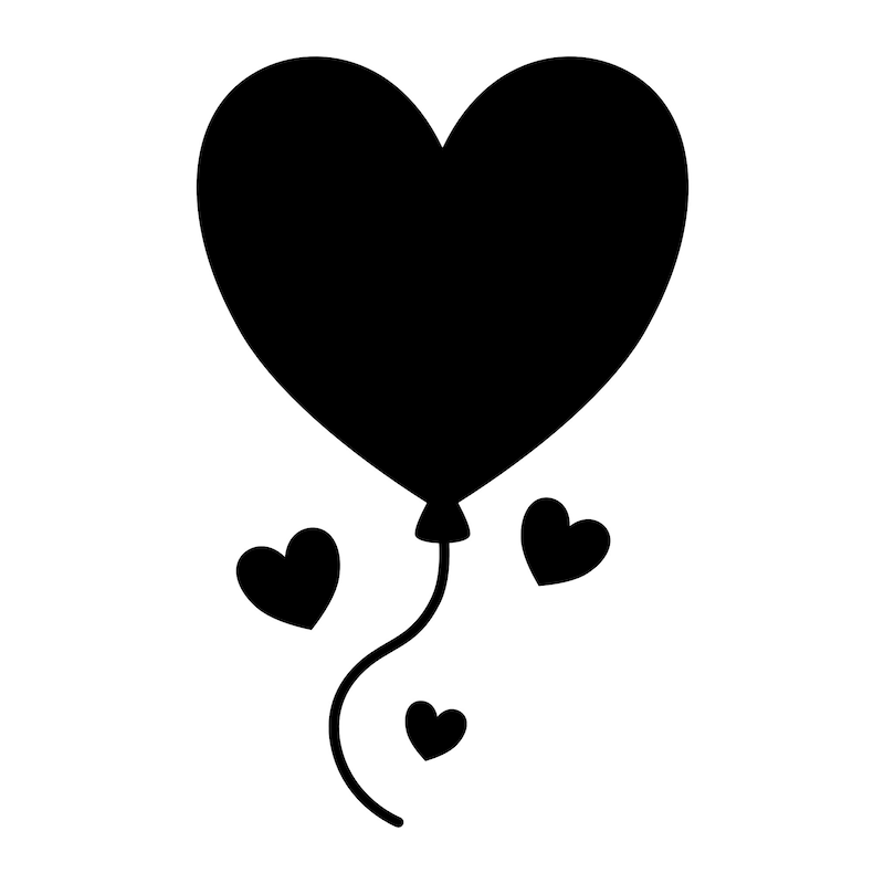 Heart Balloon Svg - Etsy