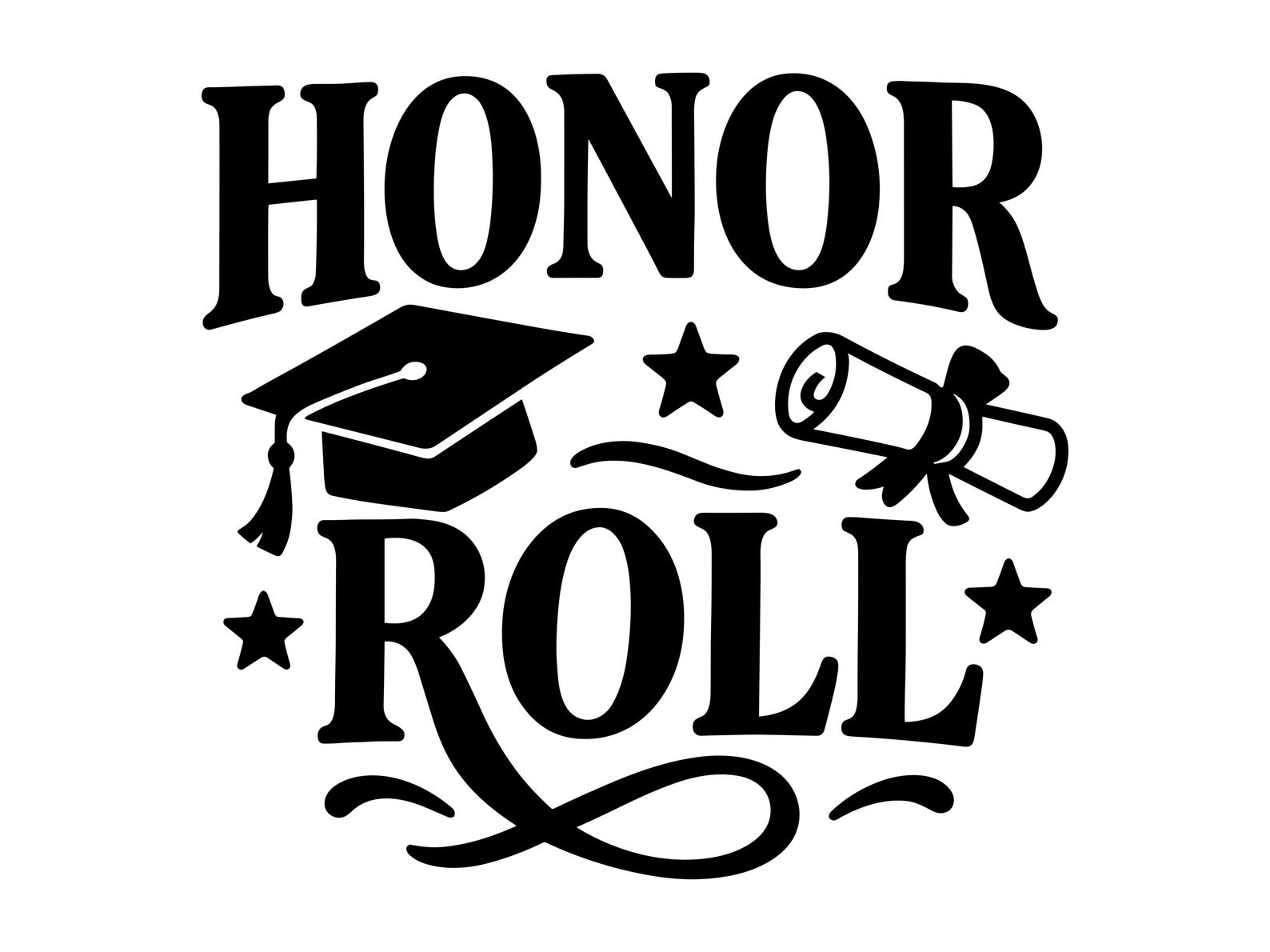 Honor Roll SVG - Graduation Achievement Student Recognition School ...