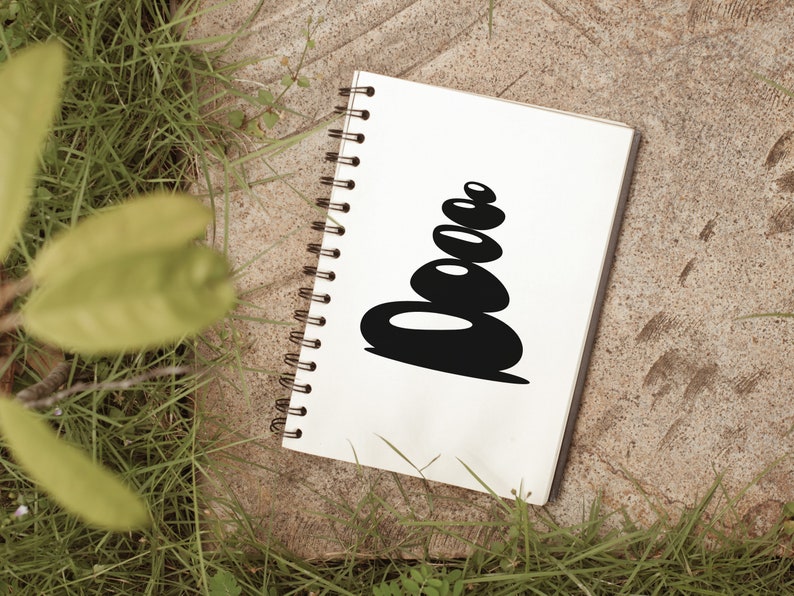 Meditation Stones SVG - Zen Rocks Rock Cairns Silhouette Clipart Cut ...