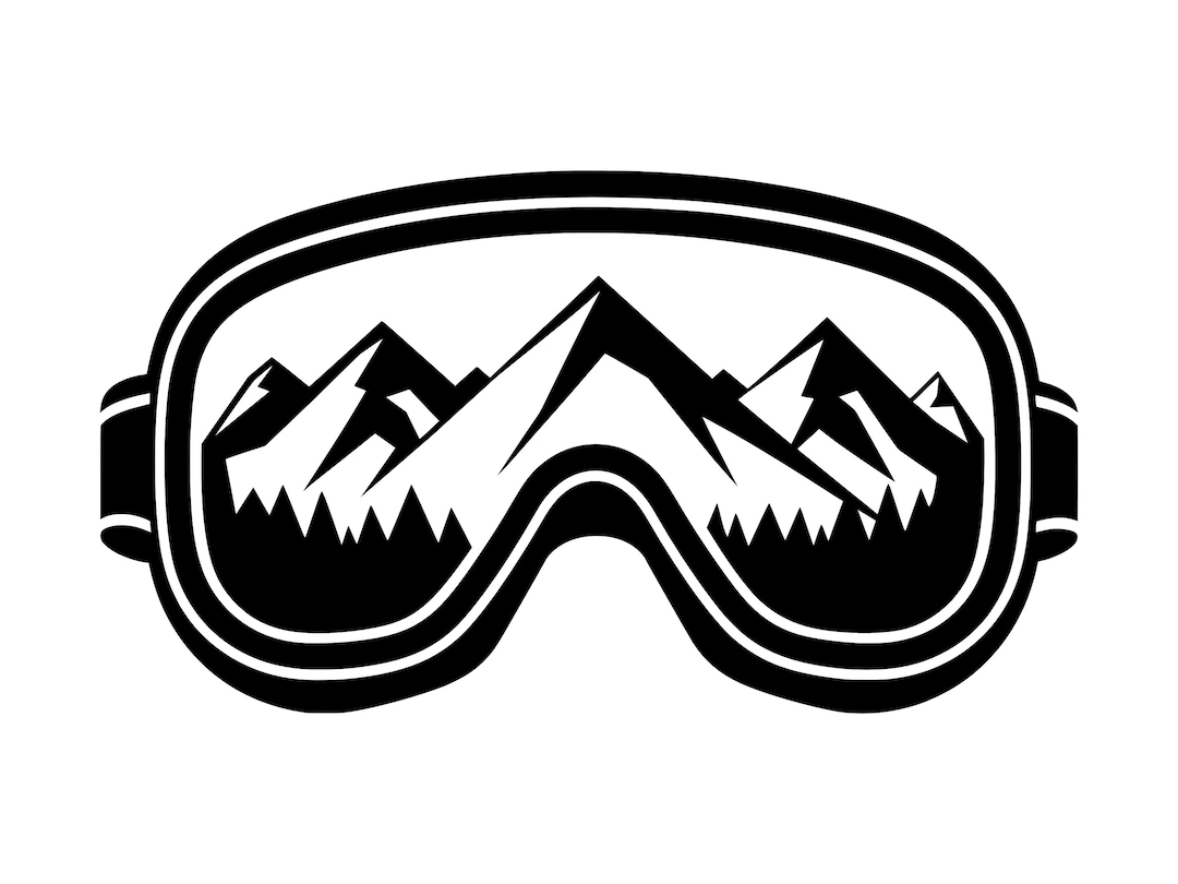 Snow Goggles SVG - Snowboarding Skiing Winter Sport Goggles Printable ...