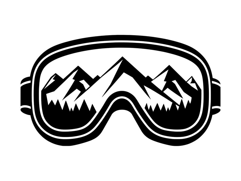 Snow Goggles SVG - Snowboarding Skiing Winter Sport Goggles Printable ...