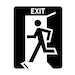 Exit Door SVG - Emergency Exit Escape Route Doorway Sign Silhouette ...