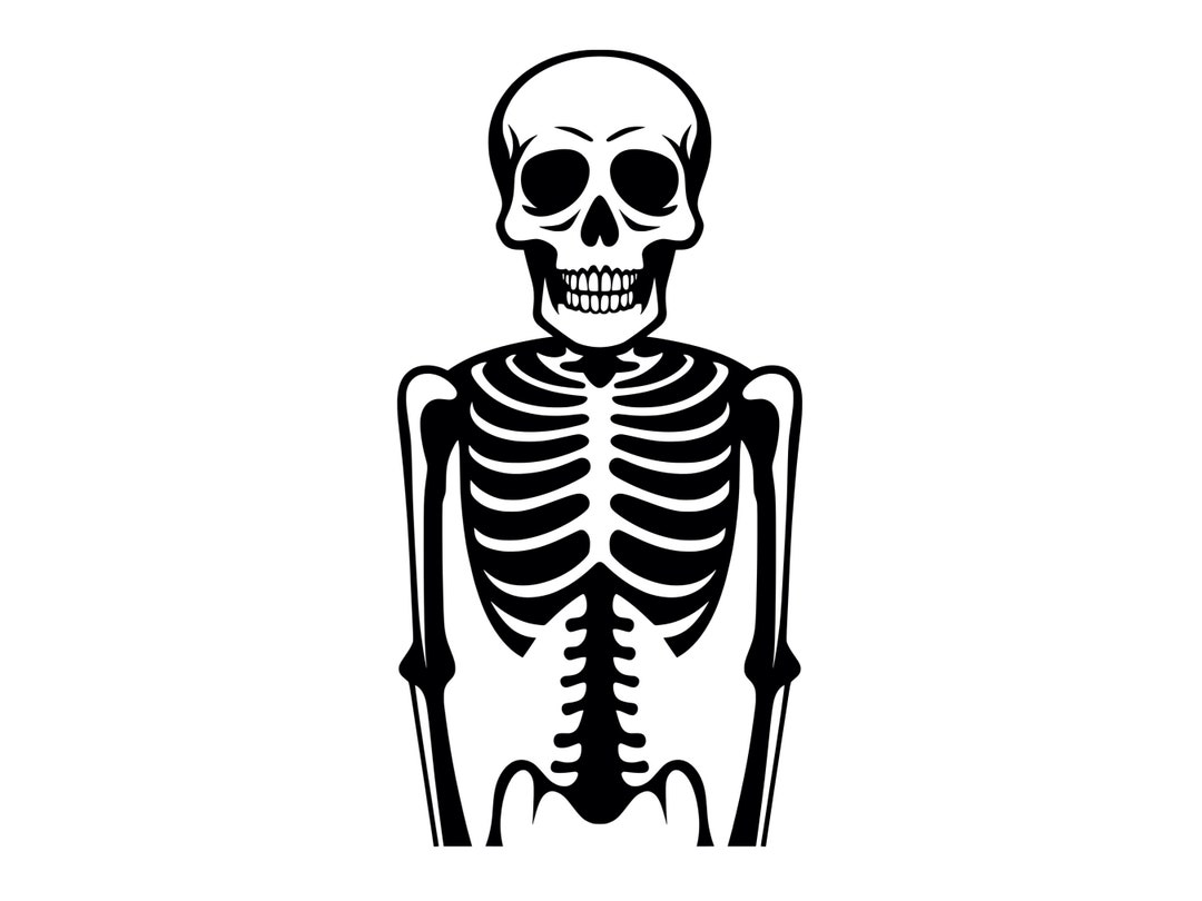 Skeleton SVG - Creepy Halloween Skeleton Spooky Skull Printable Clip ...