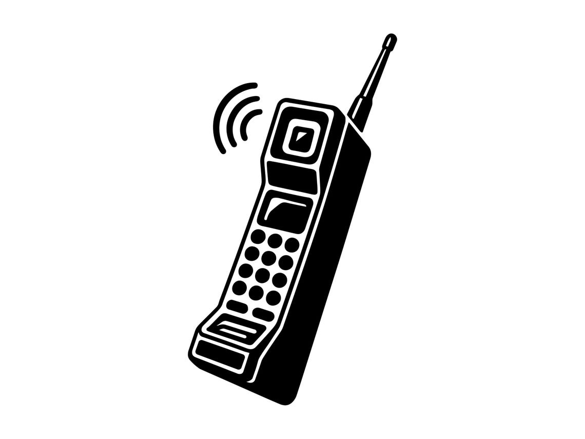 Retro Cell Phone SVG - Vintage Phone Nineties Tech Old School ...