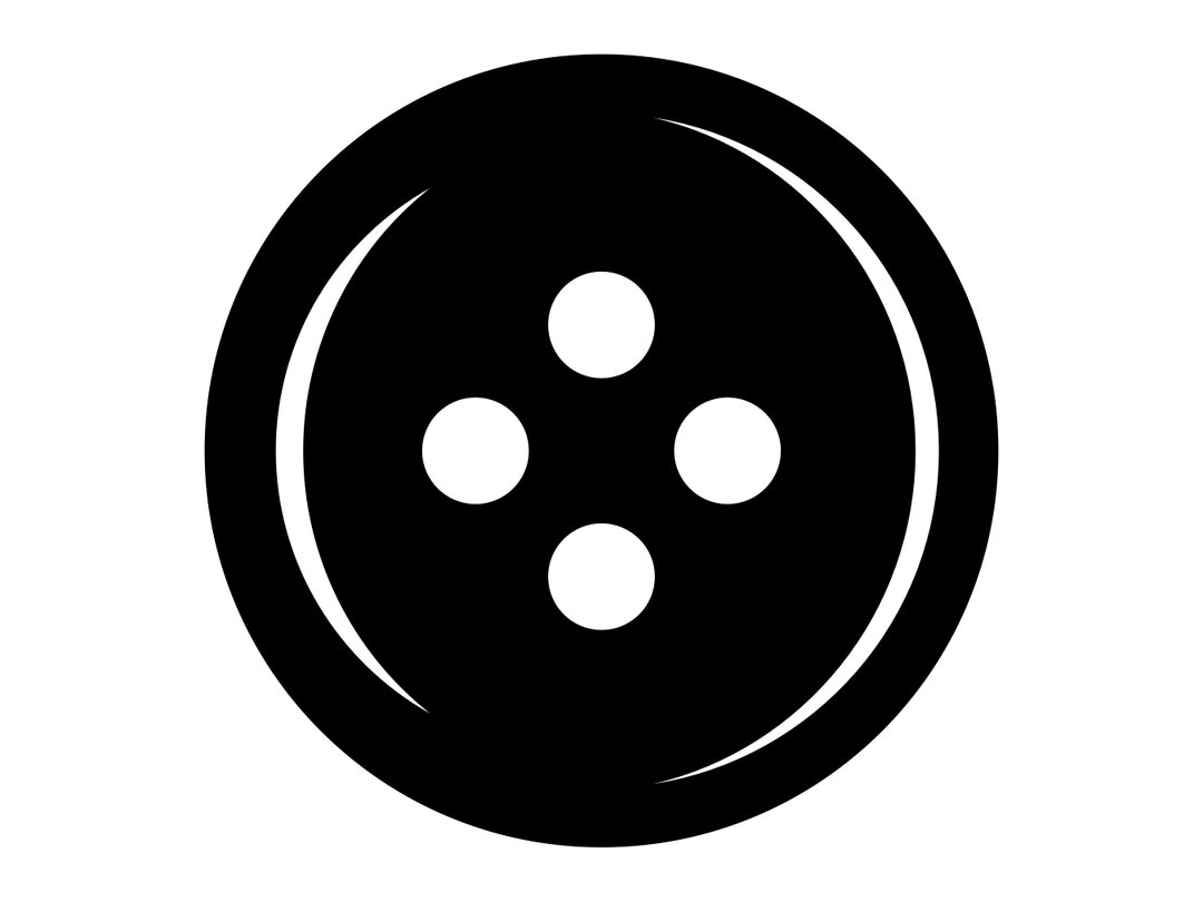 Button SVG, Button Silhouette, Sewing Button Clipart, Button Cut File ...