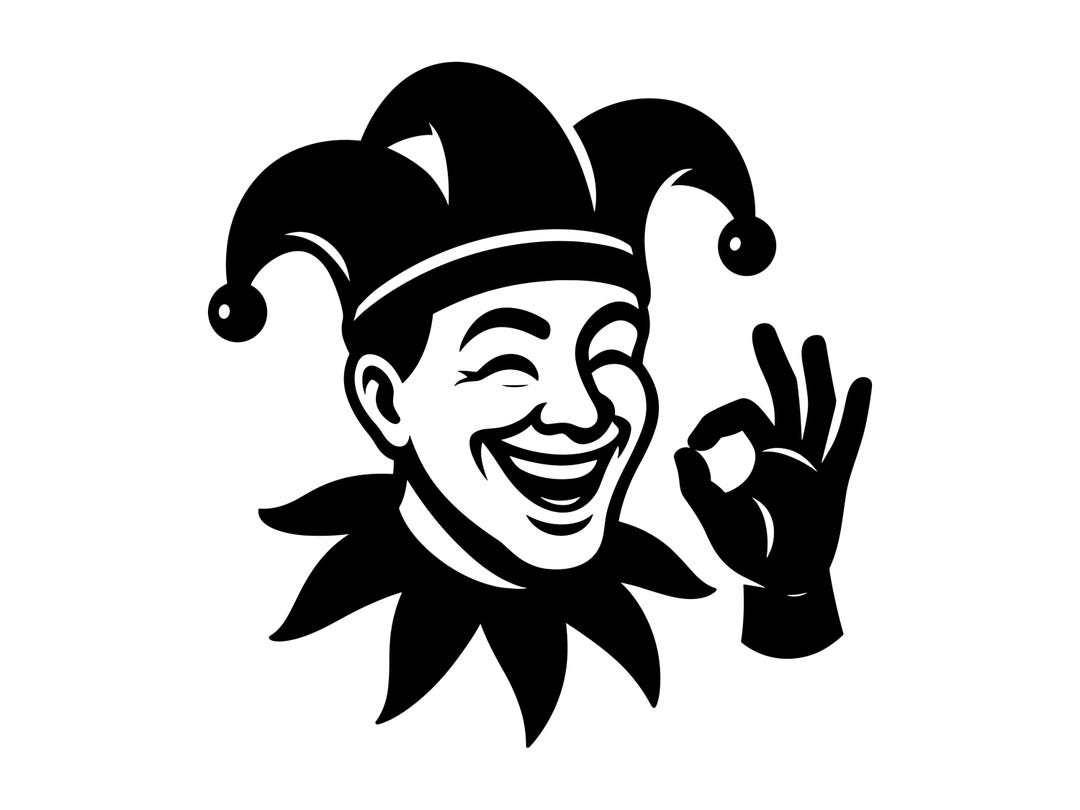 Jester Face SVG - Joker Clown Comedy Theater Festival Costume Printable ...