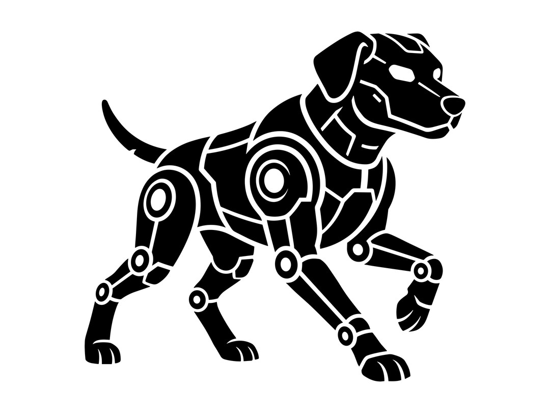 Robot Dog SVG - Cybernetic Pup Sci Fi Pet Mechanical Canine Android ...