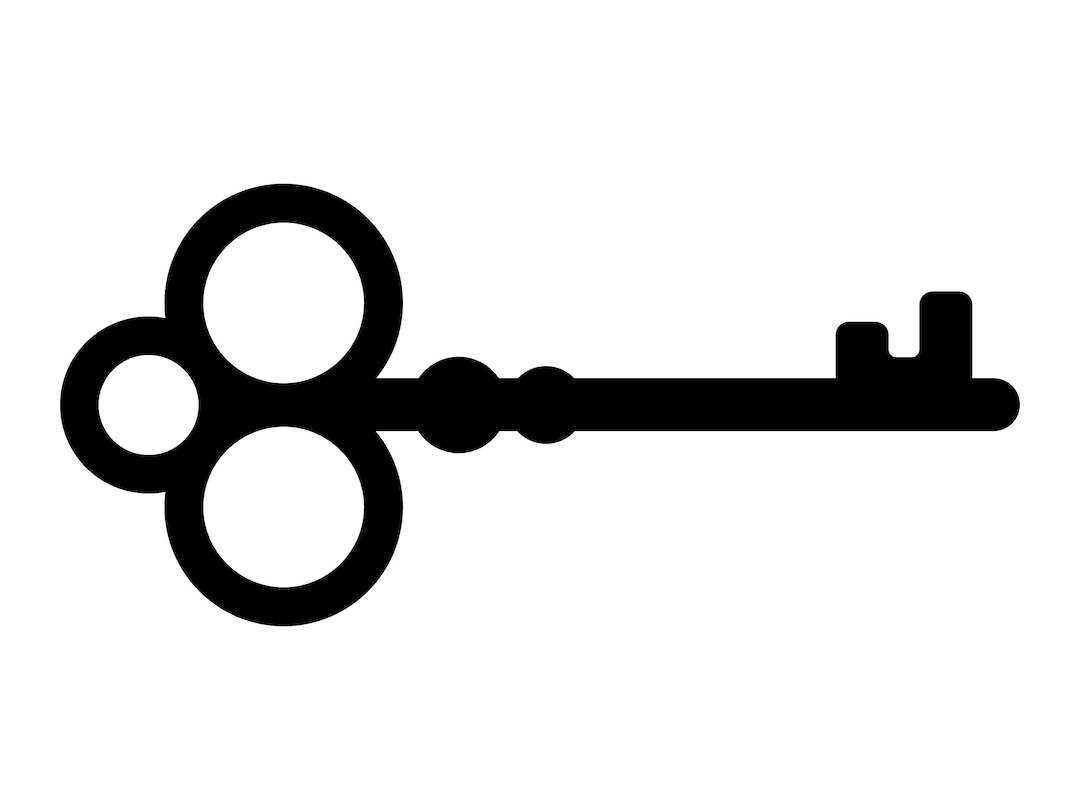 Key SVG, Fancy Key Silhouette, Magic Key Clipart, Decorative Key Cut ...