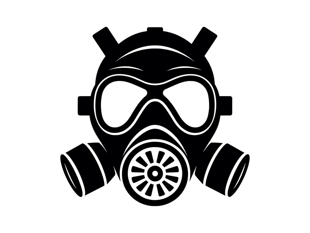 Gas Mask SVG - Protective Respirator Survival Mask Printable Clip Art ...
