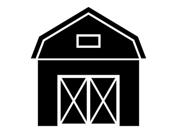 Simple Barn Clipart Black And White