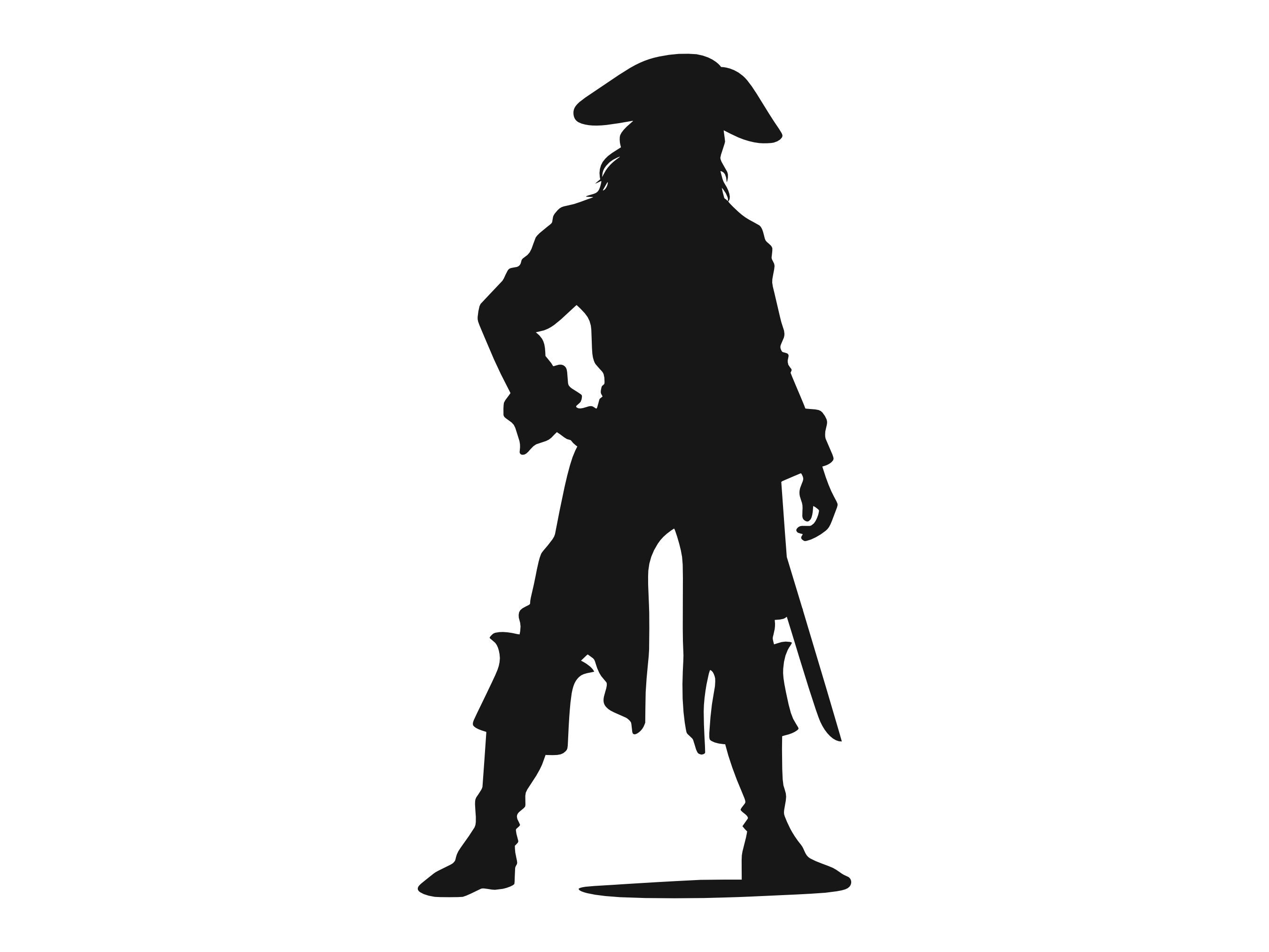 Cute Pirate Clipart Black And White