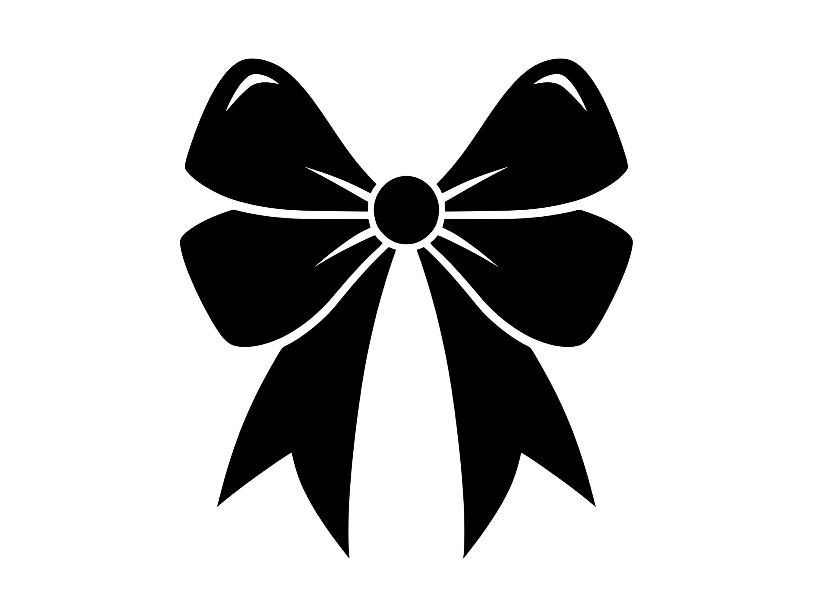 Christmas Bow SVG - Christmas Decoration Bow Tie Ribbon Silhouette Clip ...