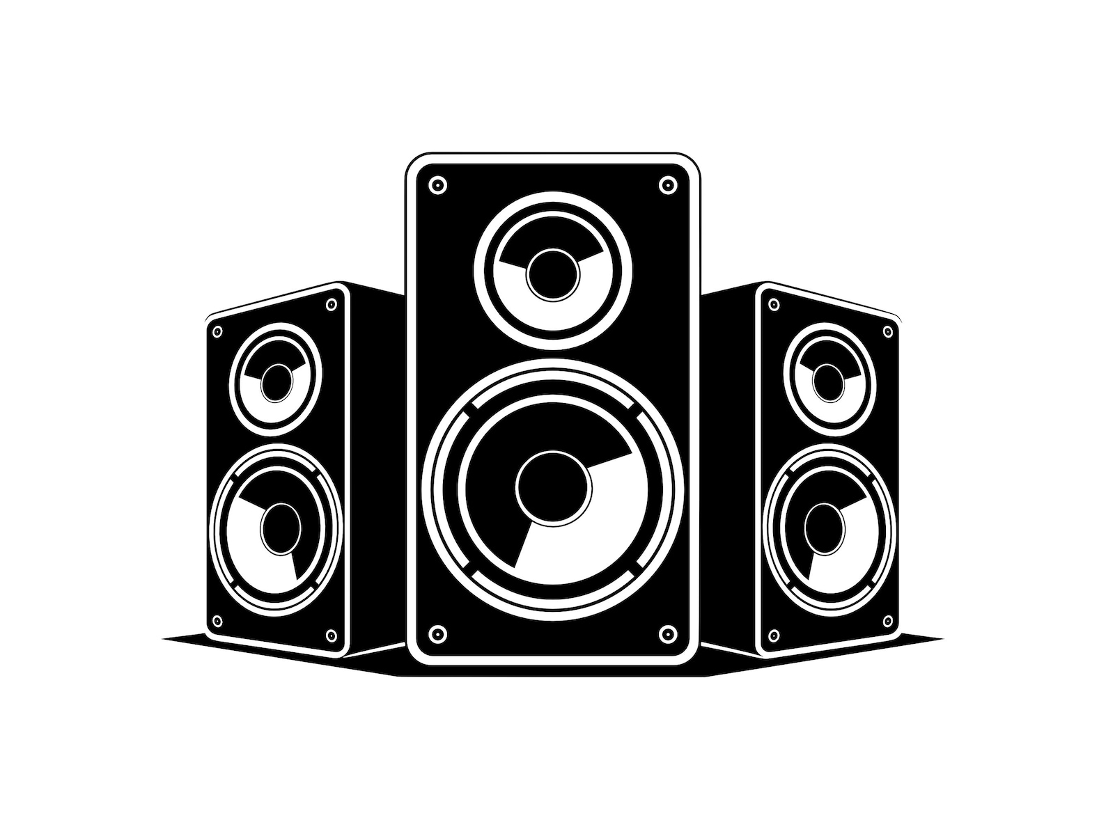Speakers SVG - Audio Gear Live Music Stereo Subwoofer Printable Clip ...
