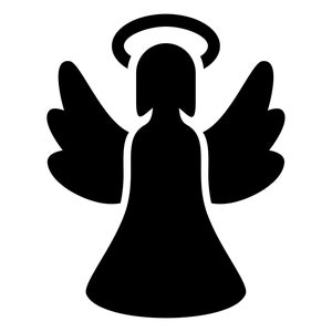 Angel SVG, Angel Wings Silhouette, Christmas Angel Clip Art, Guardian ...