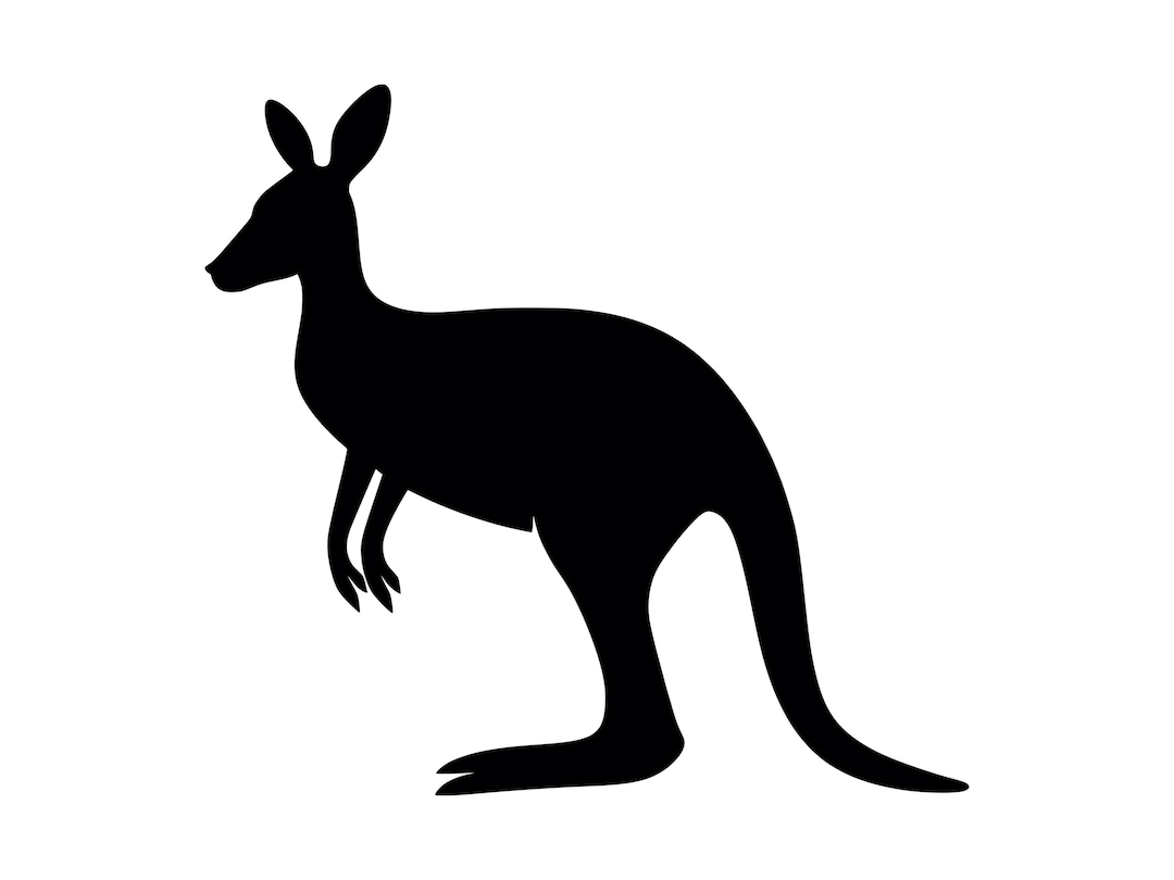 Kangaroo SVG - Australian Animal Wildlife Kangaroo Silhouette Clip Art ...