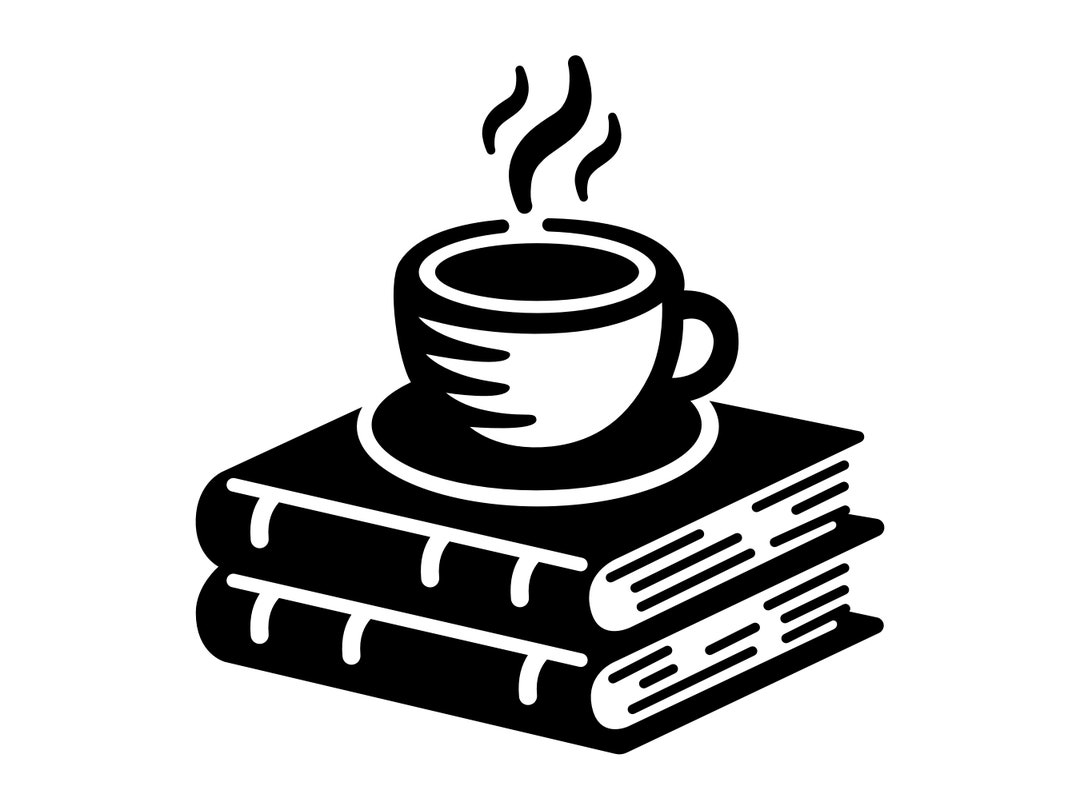 Books and Coffee SVG - Reading Bookworm Cafe Study Printable Clip Art ...