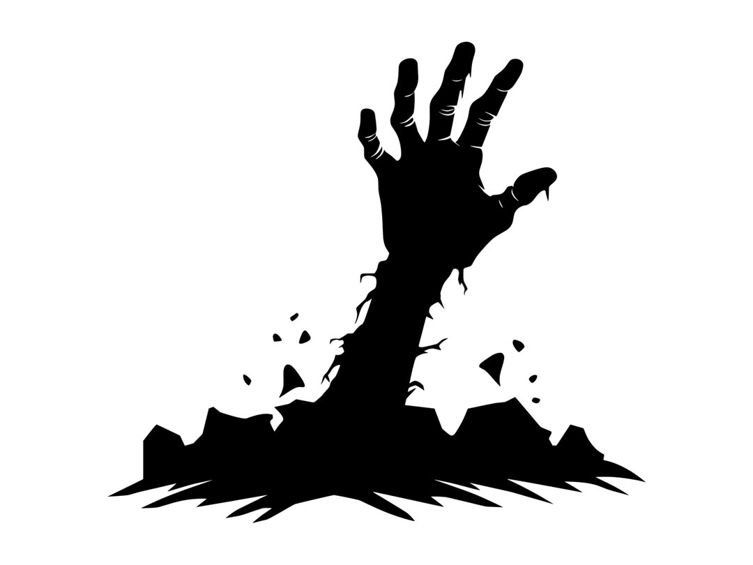 Zombie Arm SVG - Halloween Dead Zombie Hand Grave Monster Printable ...