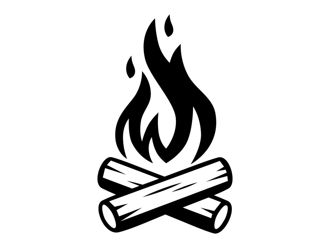 Camp Fire Svg Campfire Silhouette Camping Clipart Campfire Cut File Campfire Png Campfire