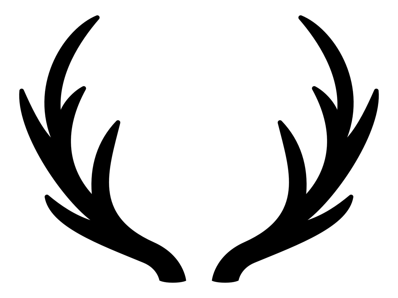 Antlers SVG, Deer Antlers Silhouette, Elk Antlers Clipart, Reindeer ...