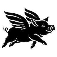 Flying Pig With Wings When Pigs Fly Svg Png Dxf Eps Pdf | Vector ...