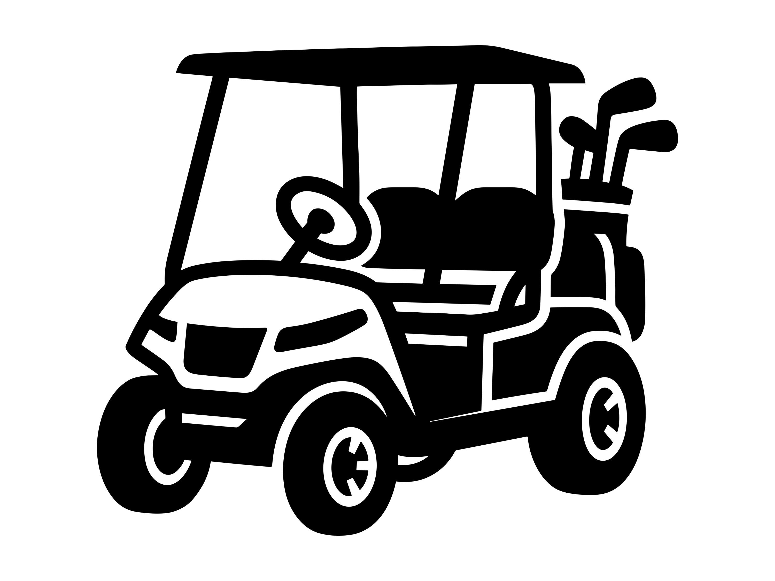 Golf Cart SVG - Golfing Sports Hobby Country Club Transportation ...