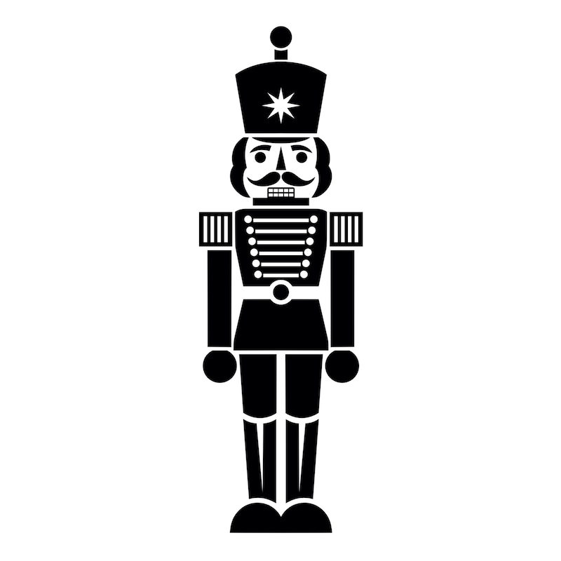 Black and White Nutcracker Clip Art - Etsy