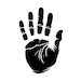Hand Print SVG - Human Hand Finger Print Outline Printable Clip Art Cut ...