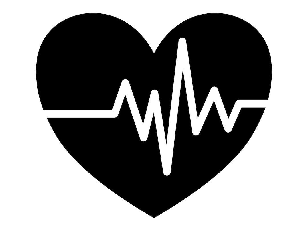 Heartbeat SVG, Heartbeat Silhouette, Heartbeat Clipart, Heartbeat Cut ...