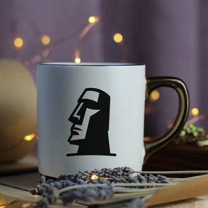 Easter Island Head SVG - Moai Polynesia Stone Head Sculpture Silhouette ...