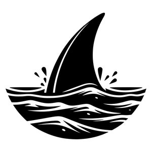 Shark Fin SVG - Marine Life Ocean Predator Sea Animals Silhouette Clip ...