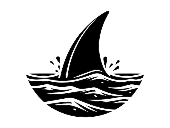 Shark Fin Line Drawing