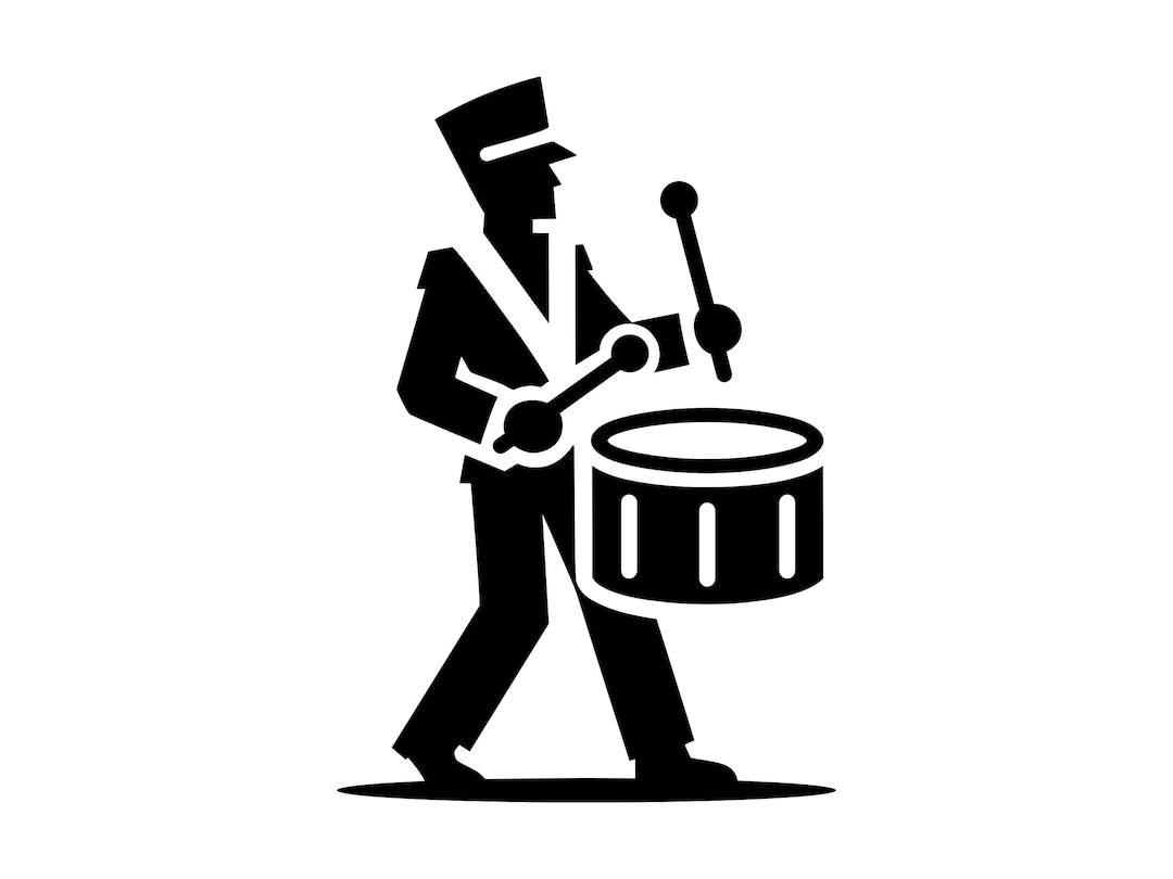 Marching Drummer SVG - Marching Band Drum Major Snare Drum Printable ...