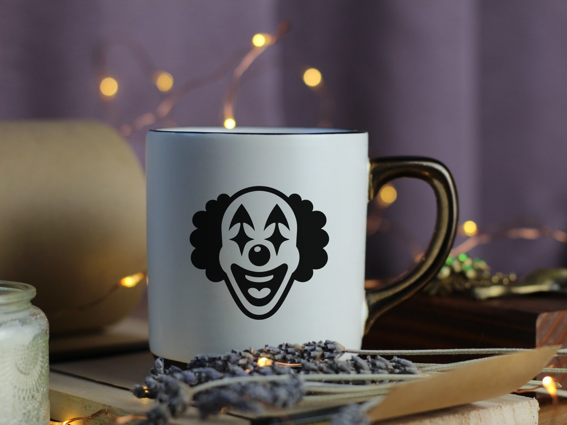 Laughing Clown SVG - Sideshow Clown Carnival Clown Head Printable Clip ...