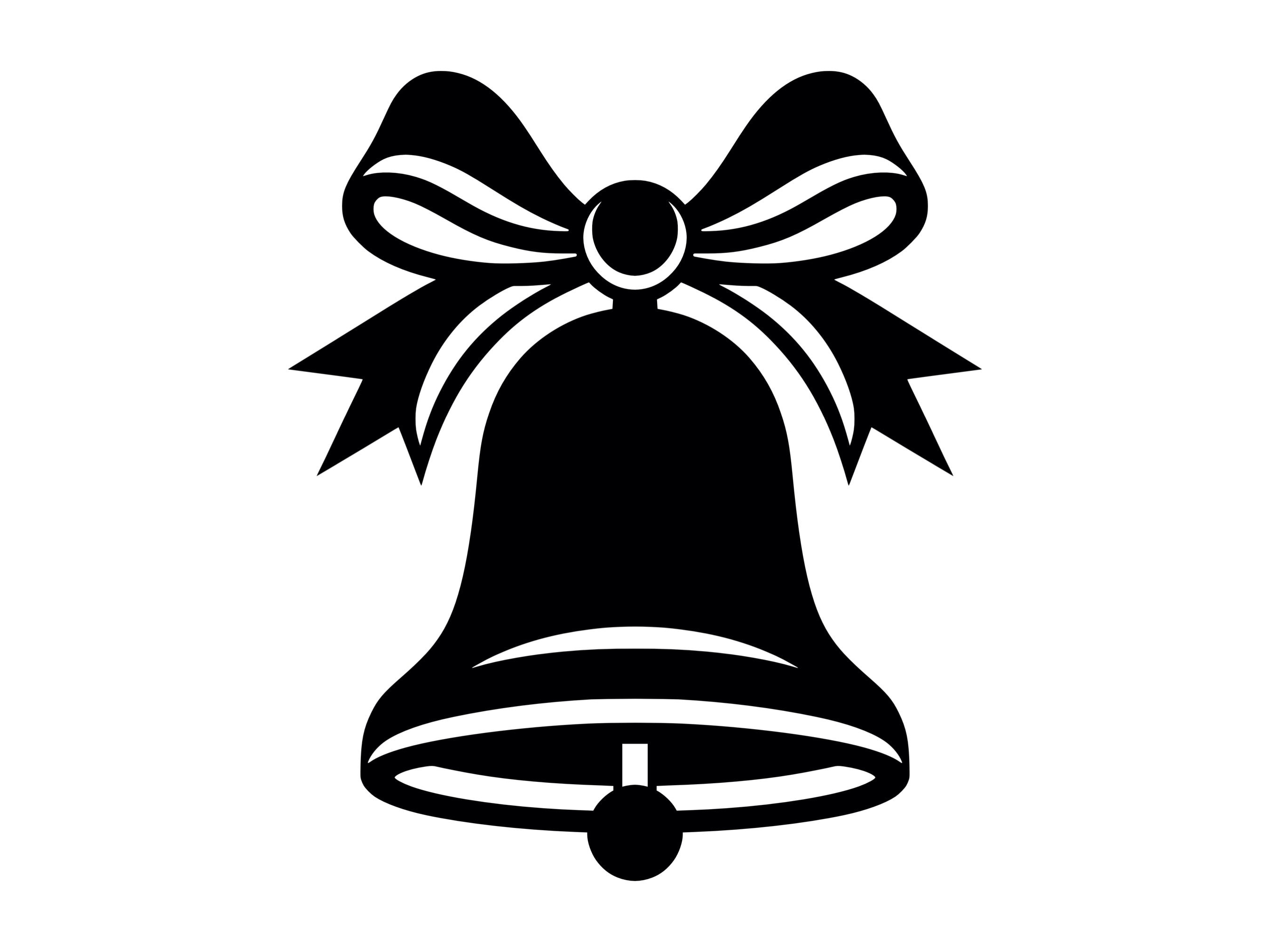 Bell SVG - Christmas Decoration Jingle Bell Ornament Silhouette Clip ...
