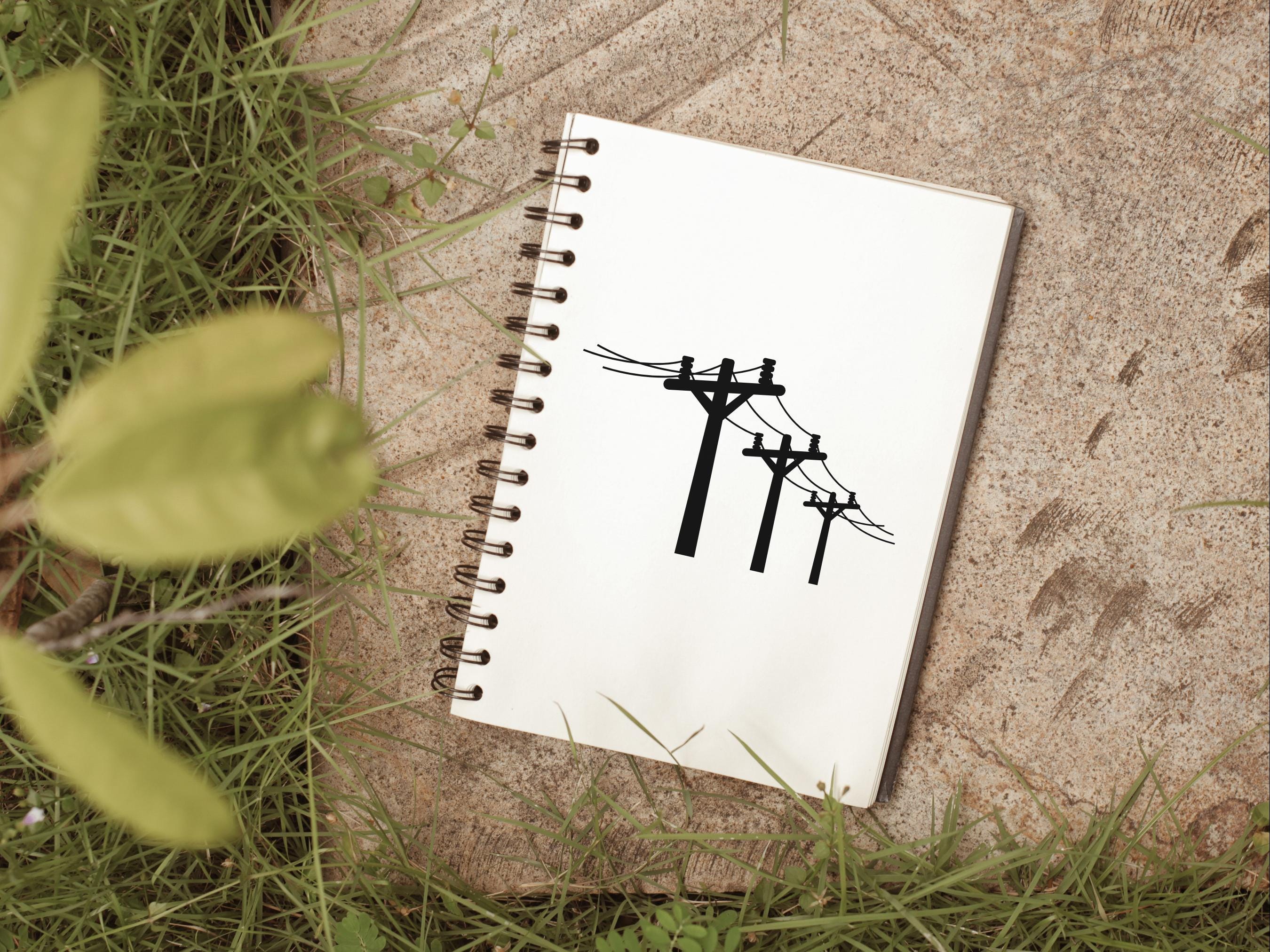 Power Lines SVG - Electricity Wires Utility Poles Energy Printable Clip ...