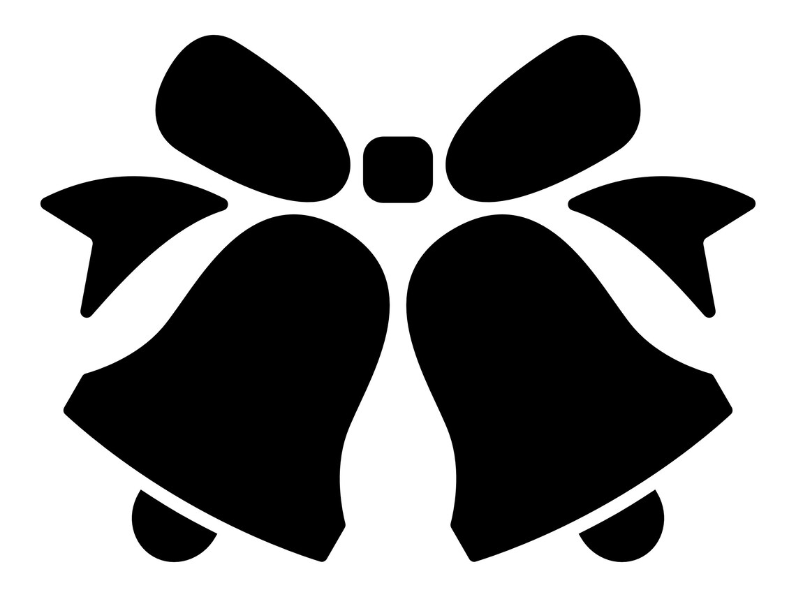 Christmas Bells SVG Wedding Bells SVG Bells and Bow - Etsy