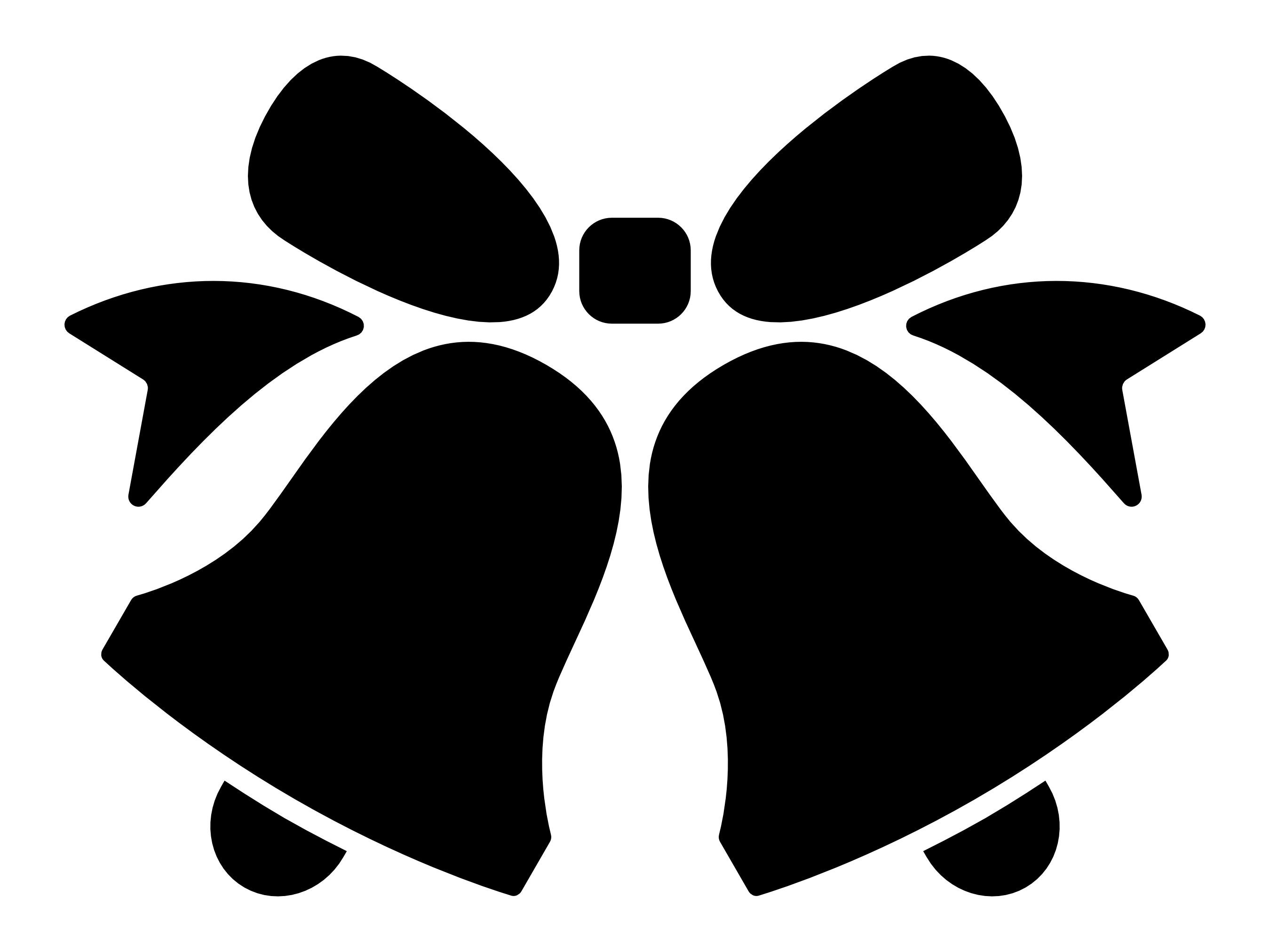 Christmas Bells SVG Wedding Bells SVG Bells and Bow - Etsy UK