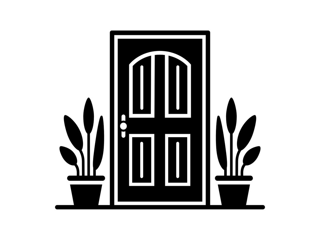 Doorway SVG - House Entrance Home Apartment Front Door Silhouette Clip ...