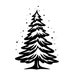 Snowy Pine Tree SVG - Winter Christmas Tree Snow Fall Printable Clip ...