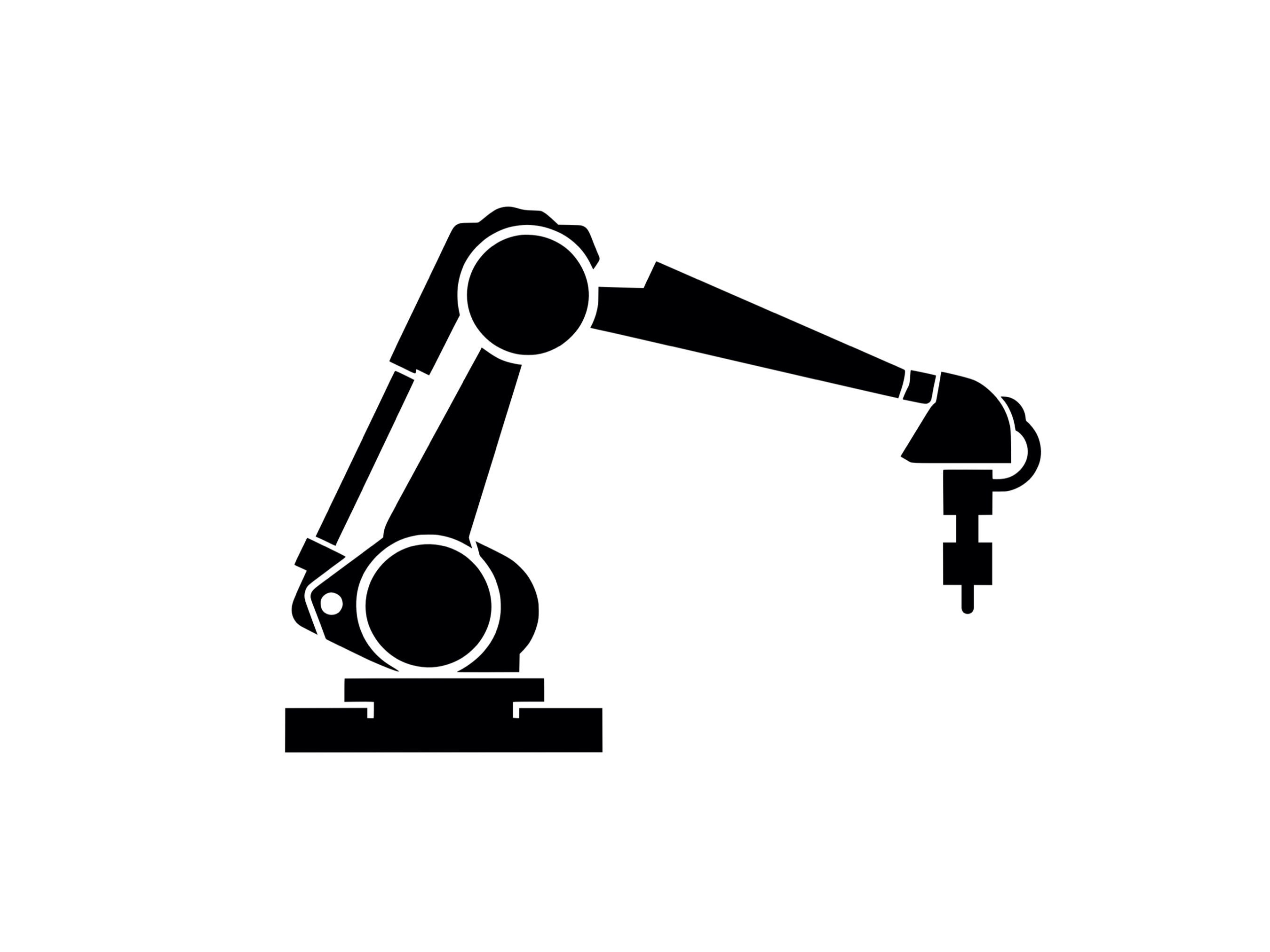 Robotic Arm SVG - Robotics Machine Mechanical Arm Tool Silhouette ...