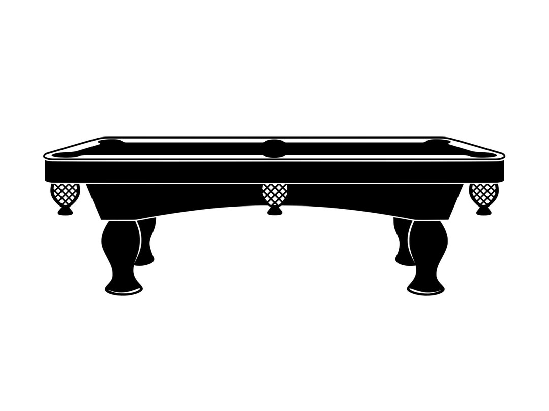 Pool Table SVG - Snooker Billiards 8 Ball Pool Game Table Printable ...