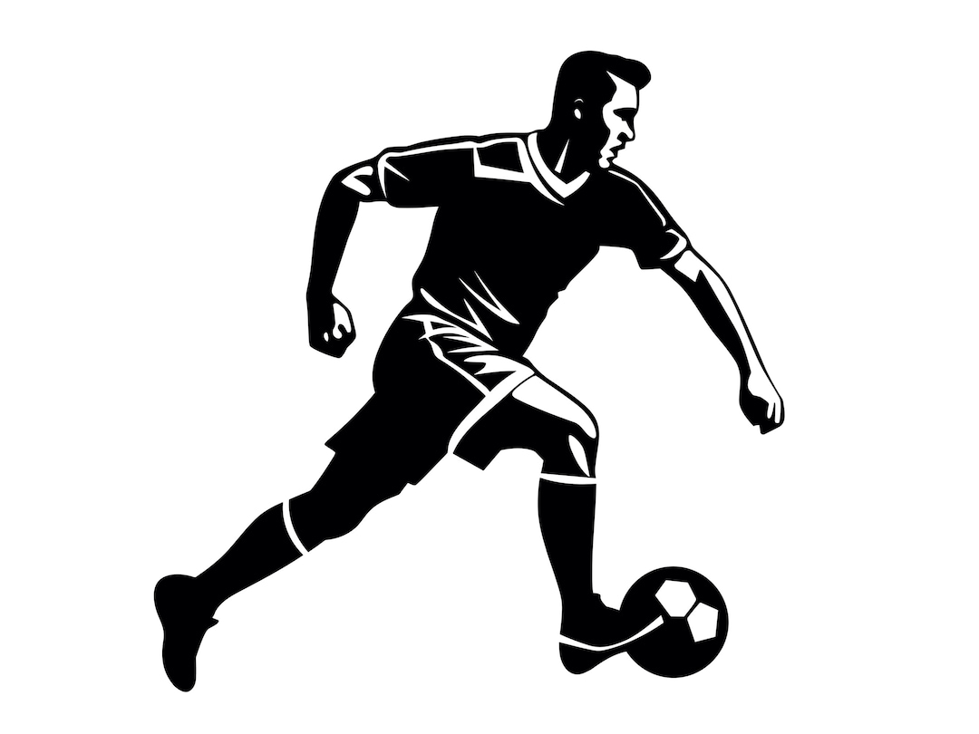 Soccer Player SVG, Soccer Silhouette, English Football Clipart, Soccer ...