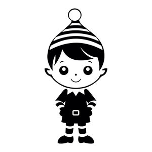 Elf SVG - Christmas Elf Santa's Helper Elf Kids Printable Clip Art Cut ...
