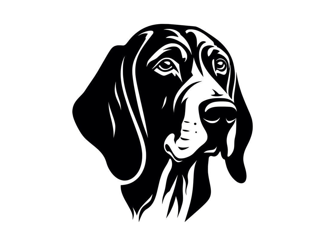 Coon Dog SVG - American Coonhound Silhouette Clipart Cut File, Instant ...